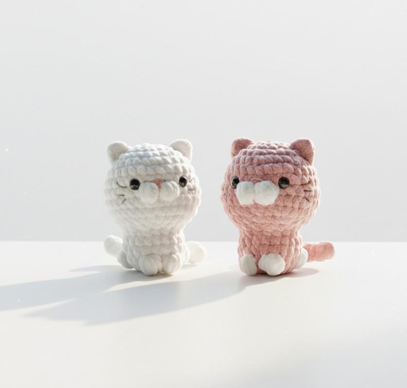 Crochet Mini Cat Pattern PDF | Amigurumi Kitten Video Guide | Beginner ...