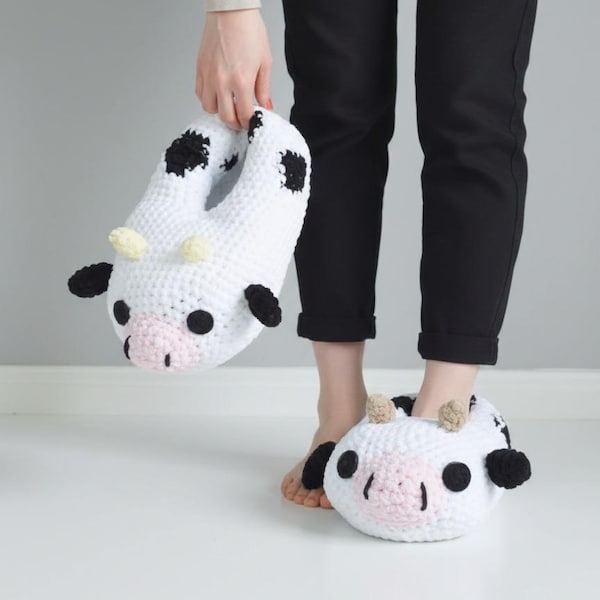 Cow Slippers - Etsy