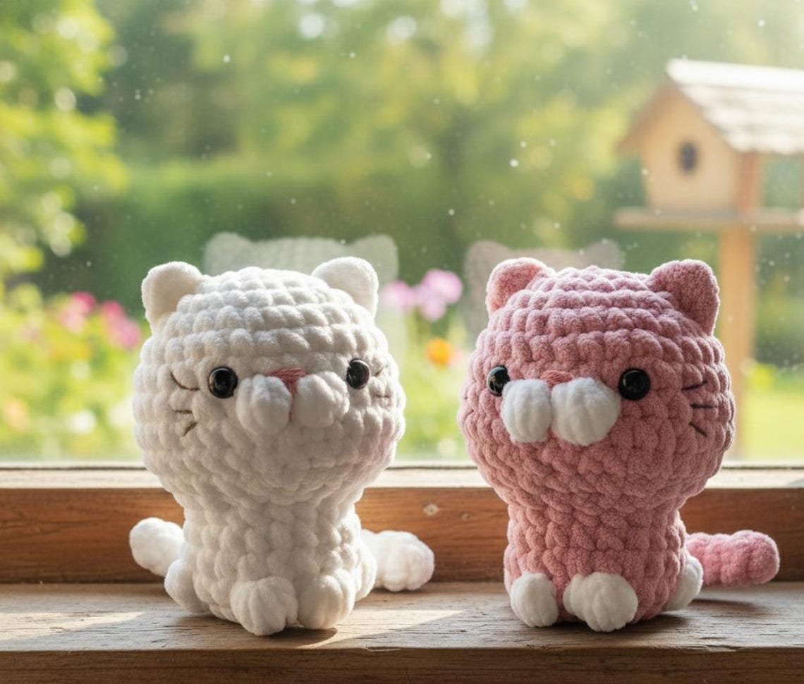 Crochet Mini Cat Pattern PDF | Amigurumi Kitten Video Guide | Beginner ...