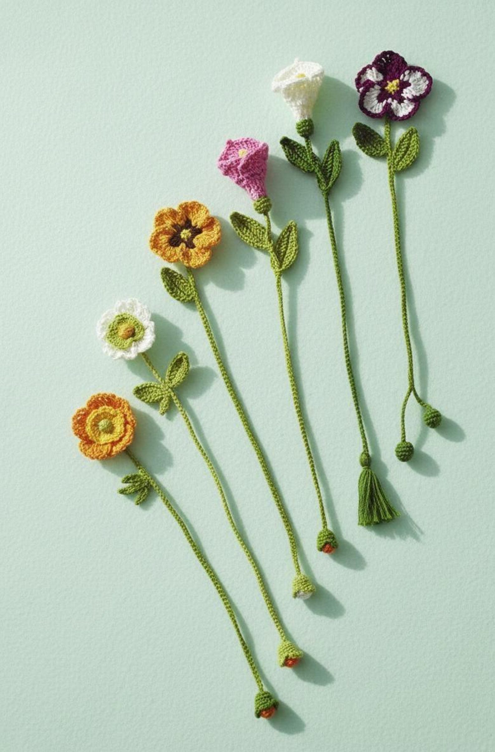 Flower Bookmark Crochet Pattern PDF | Easy Floral Bookmarks | Beginner ...
