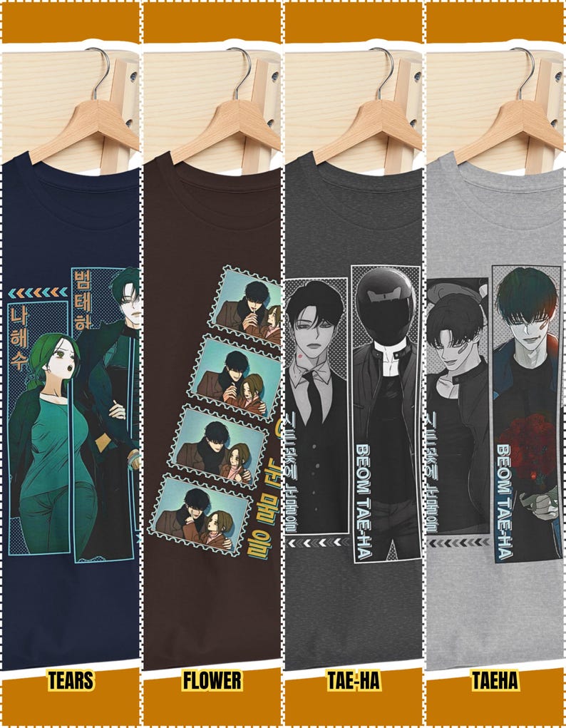 Tears on a Withered Flower Webtoon Graphic Tee: Manhwa Character T ...