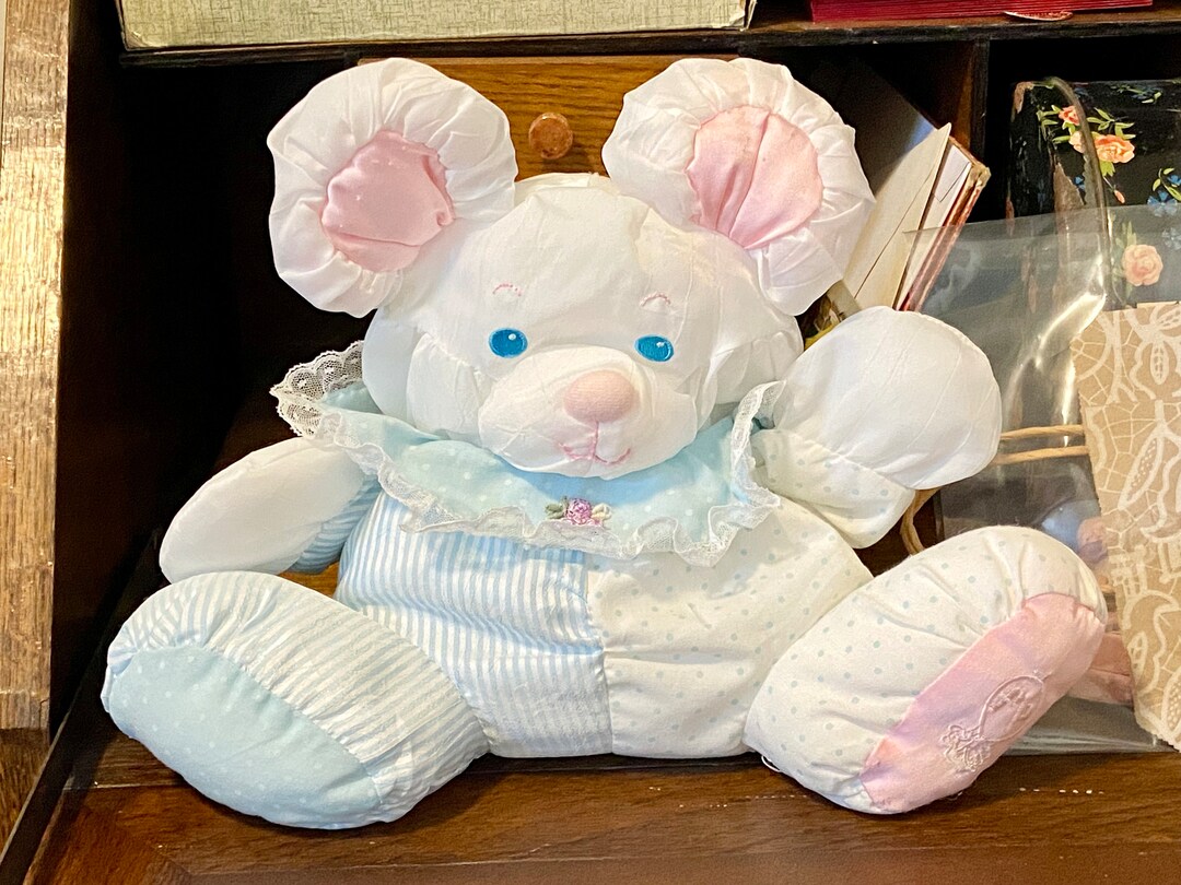 Vintage Fisher Price Puffalump Mouse, 1980s, Baby Rattle Plush Toy - Etsy