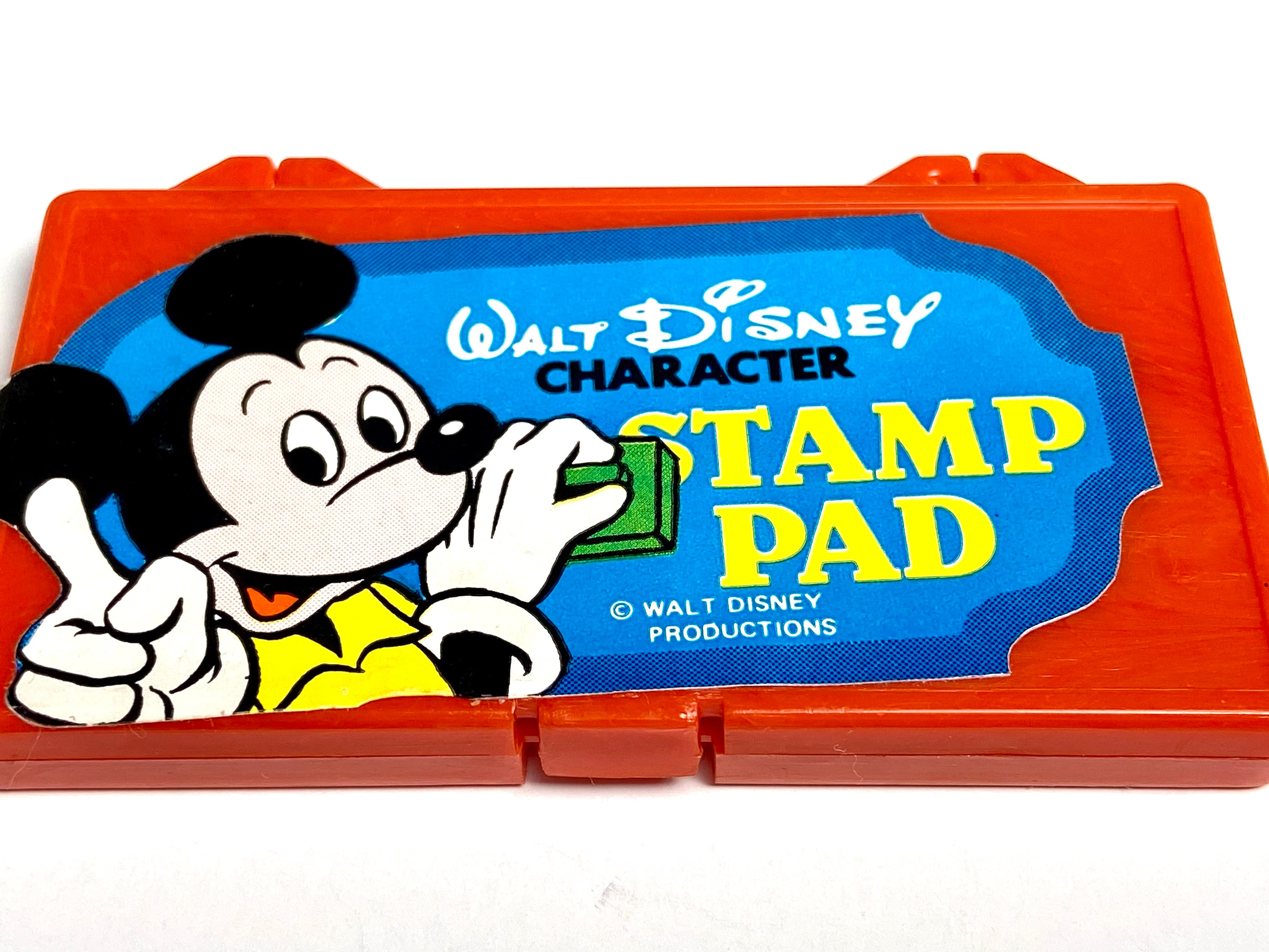 Vintage Walt Disney Character Stamp Pad and Rubber Stamps, Mickey Mouse ...