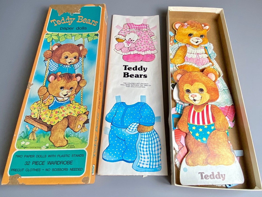 Vintage Teddy Bears Paper Dolls, 1979, Teddy & Tandy, Whitman - Etsy