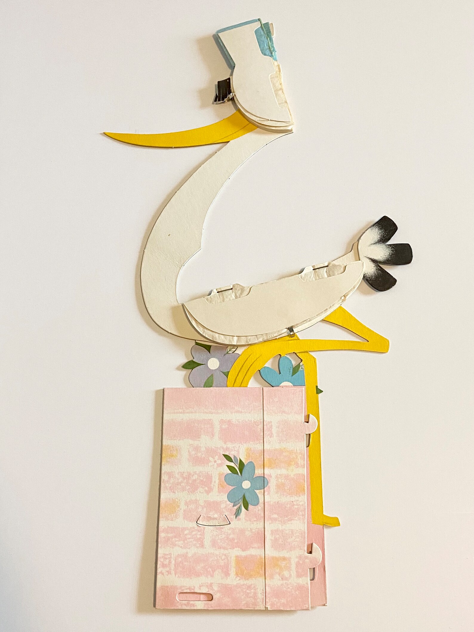 Vintage Hallmark Stork Centerpiece, Baby Shower Decor, Honeycomb Stork ...