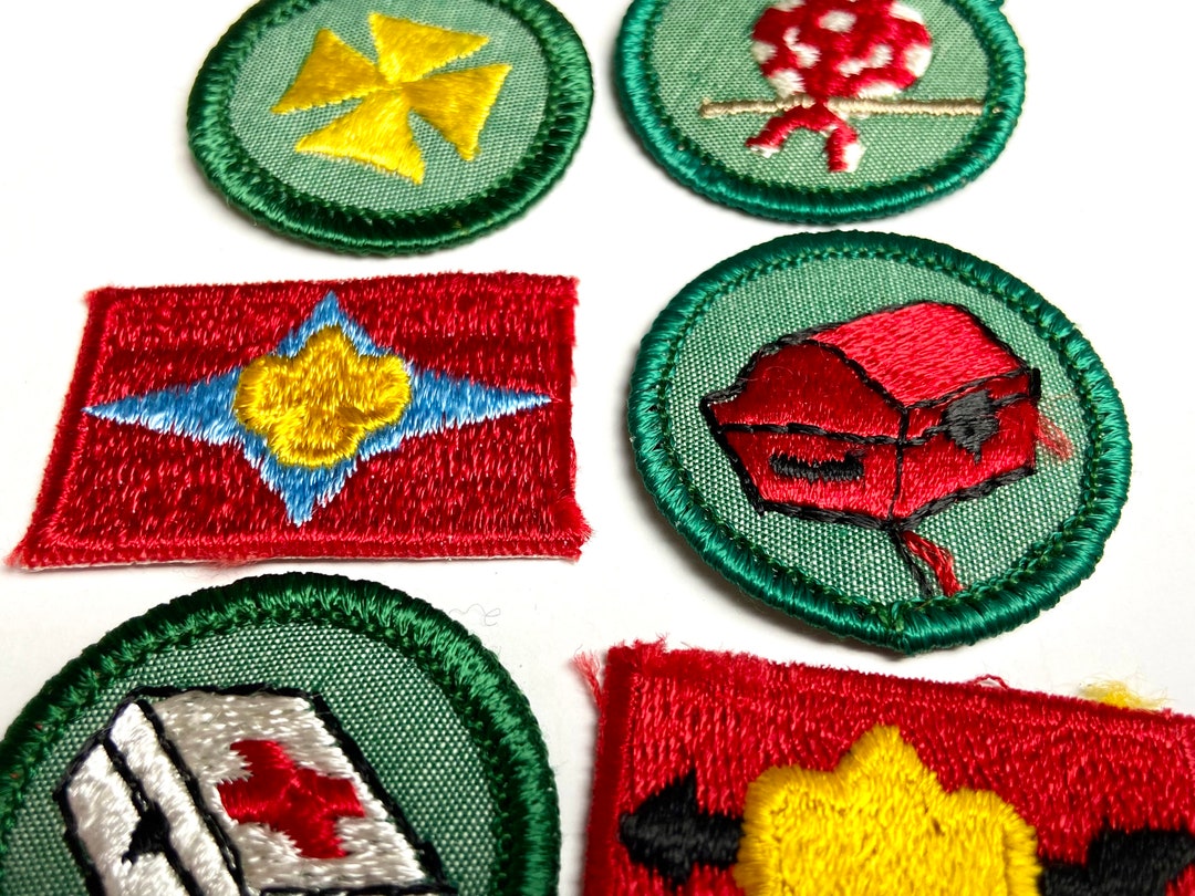 Vintage 1960s 1970s Junior Girl Scout Badges, Set of 6, NOS Unused ...