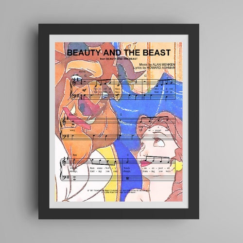 Beauty and the Beast Something There Winter Sheet Music Art - Etsy