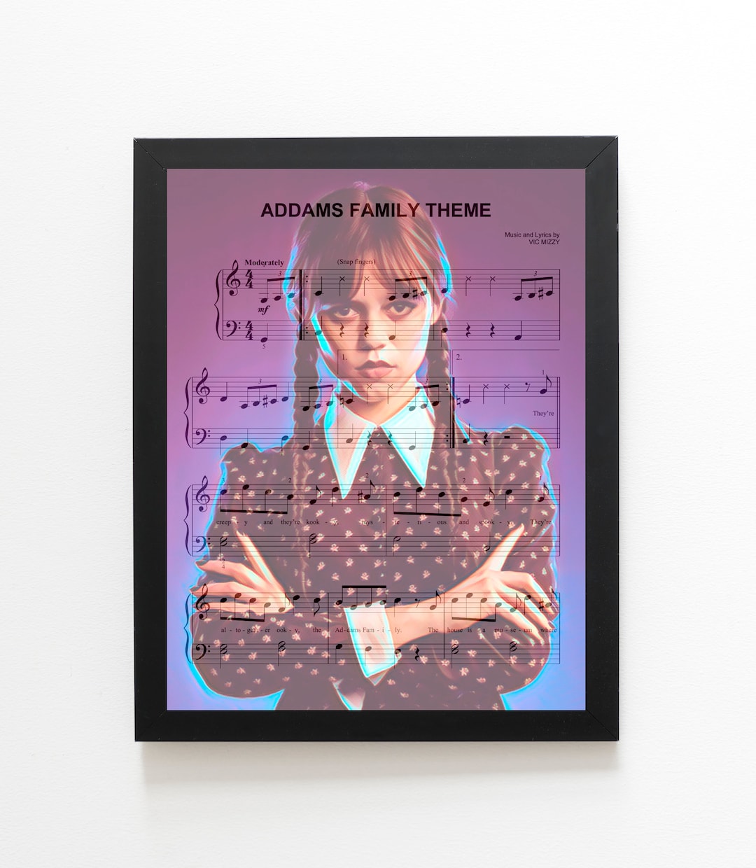 Wednesday Addams Print, Netflix Series Poster, Oil Painting Giclee ...