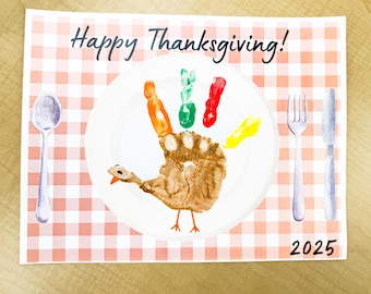 Thanksgiving Handprint Craft | Baby Fall Art | Preschool Fall Printable ...