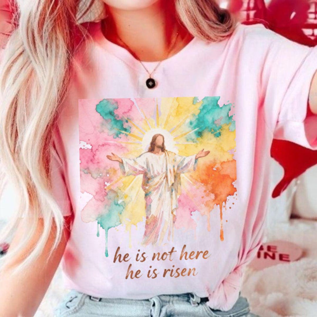 He is Risen Christian Easter Shirt Religious Jesus Tee Faith Based ...