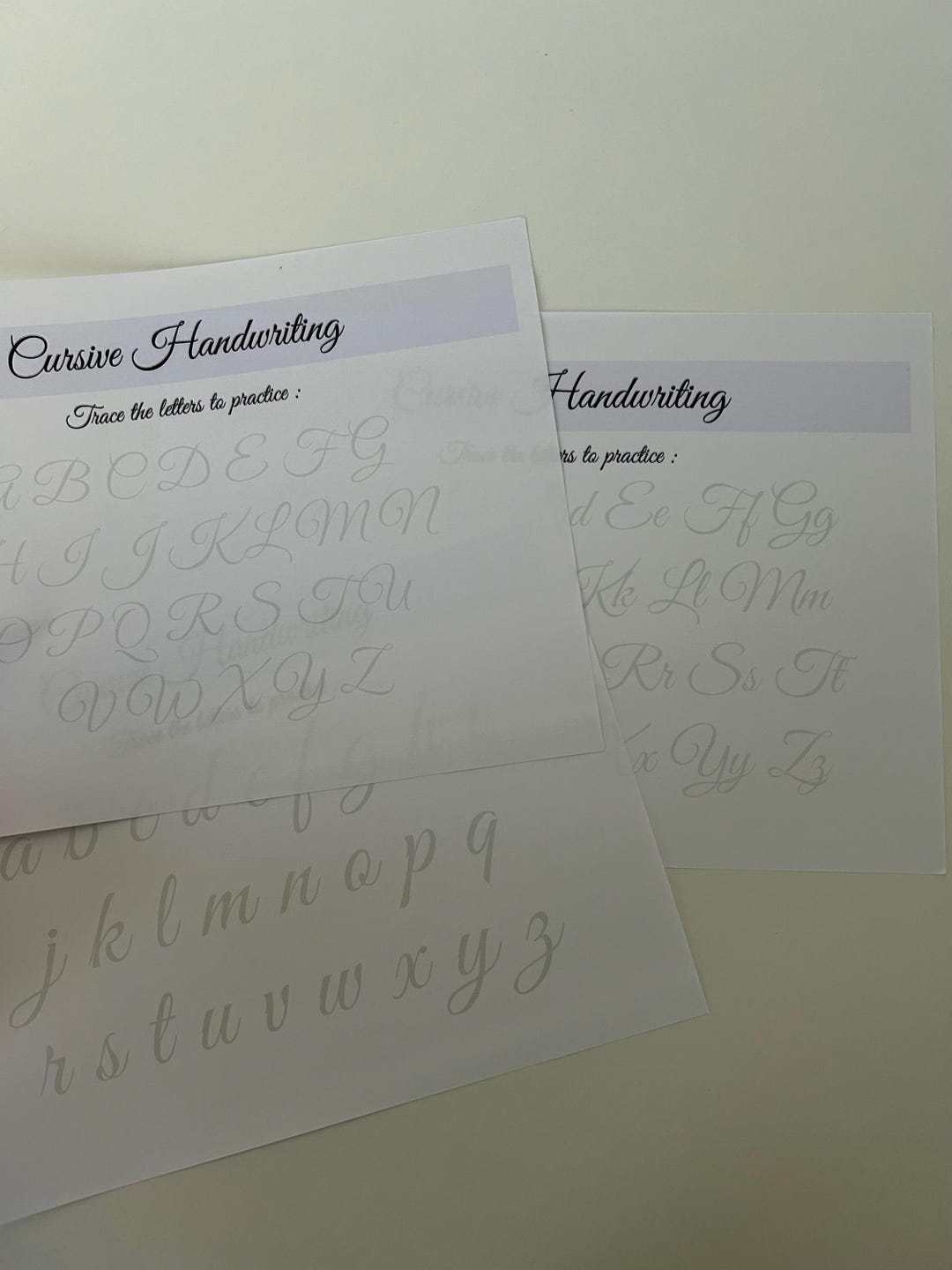 Cursive Handwriting Practice Sheets – Printable Traceable Alphabet ...