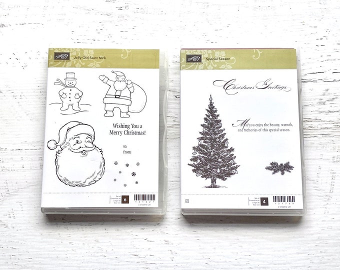 Stampin' up Special Season & Jolly Old Saint Nick Stamp Sets 8 Stamps-2 ...