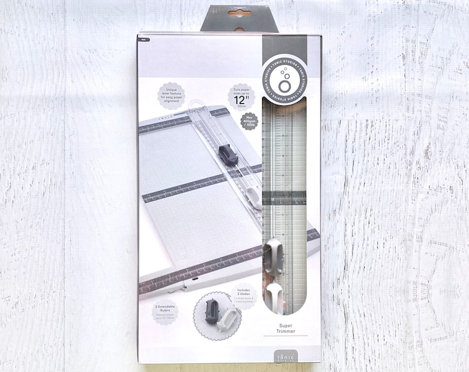 Tonic Studios 12" Super Trimmer, 2 Extendable Rulers, Inc. 2 Blades, 0. ...