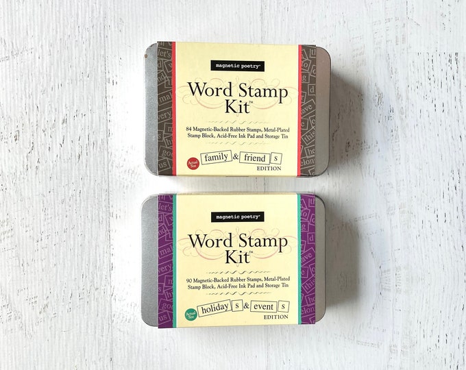 Magnetic Poetry Word Stamp Set, Holiday/event (90pc) or Family/friend ...