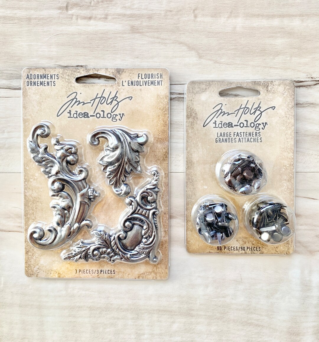 Tim Holtz Ideaology Large Fasteners or Flourish Adornments ...