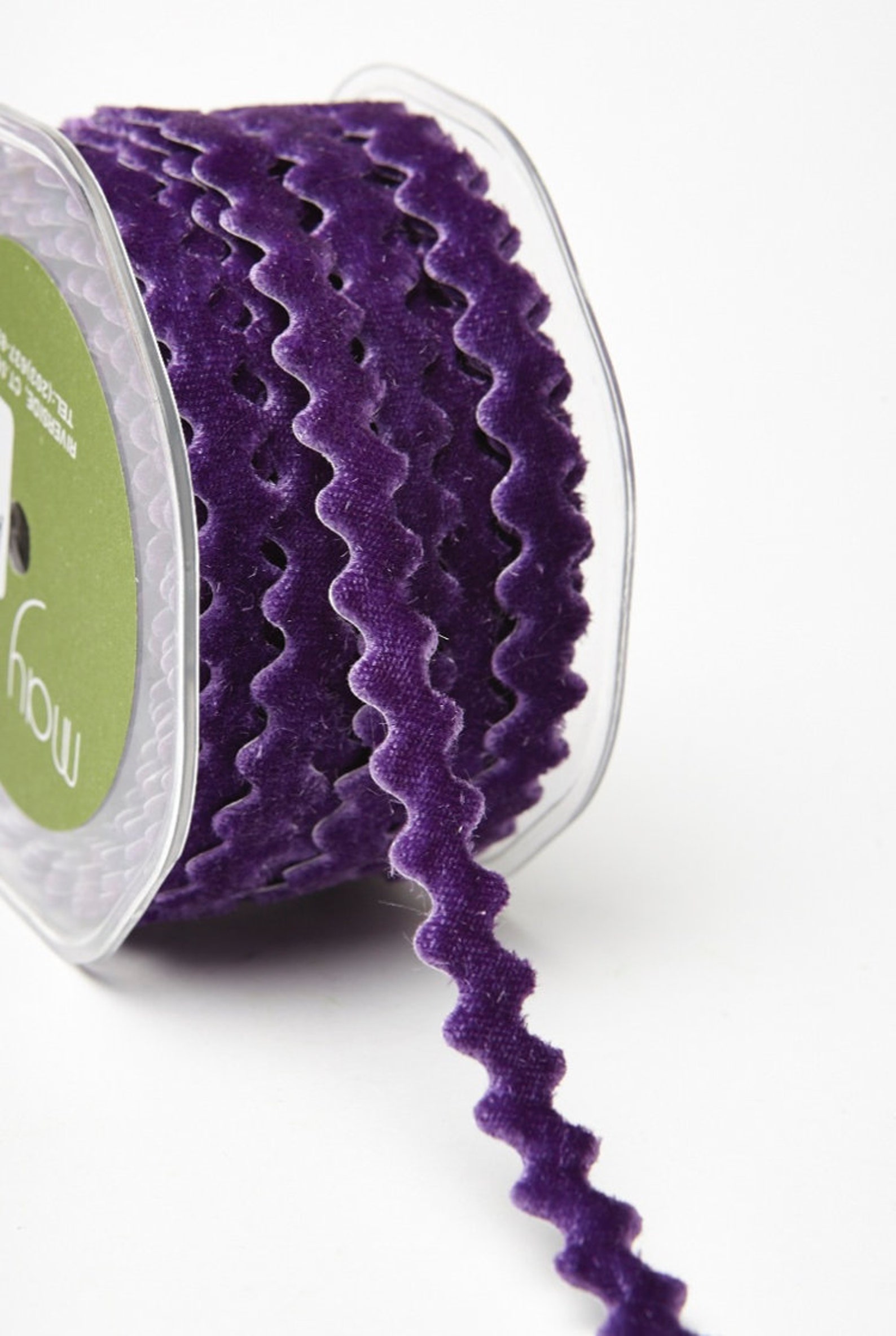May Arts 3/8" Adhesive Velvet Ric Rac Ribbon, 2 Yds, Pewter, Violet ...