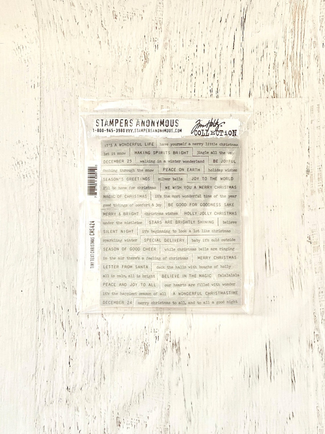 Stampers Anonymous Stamp Set Tim Holtz Tiny Text Christmas | Etsy