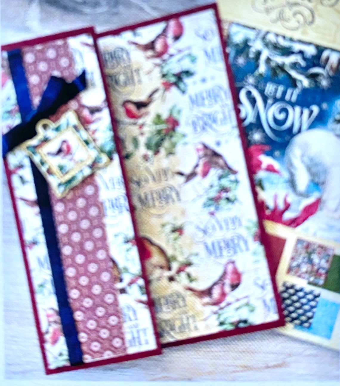 Graphic 45 DIY Let It Snow Card Kit, Makes 3 Z-fold Cards W ...