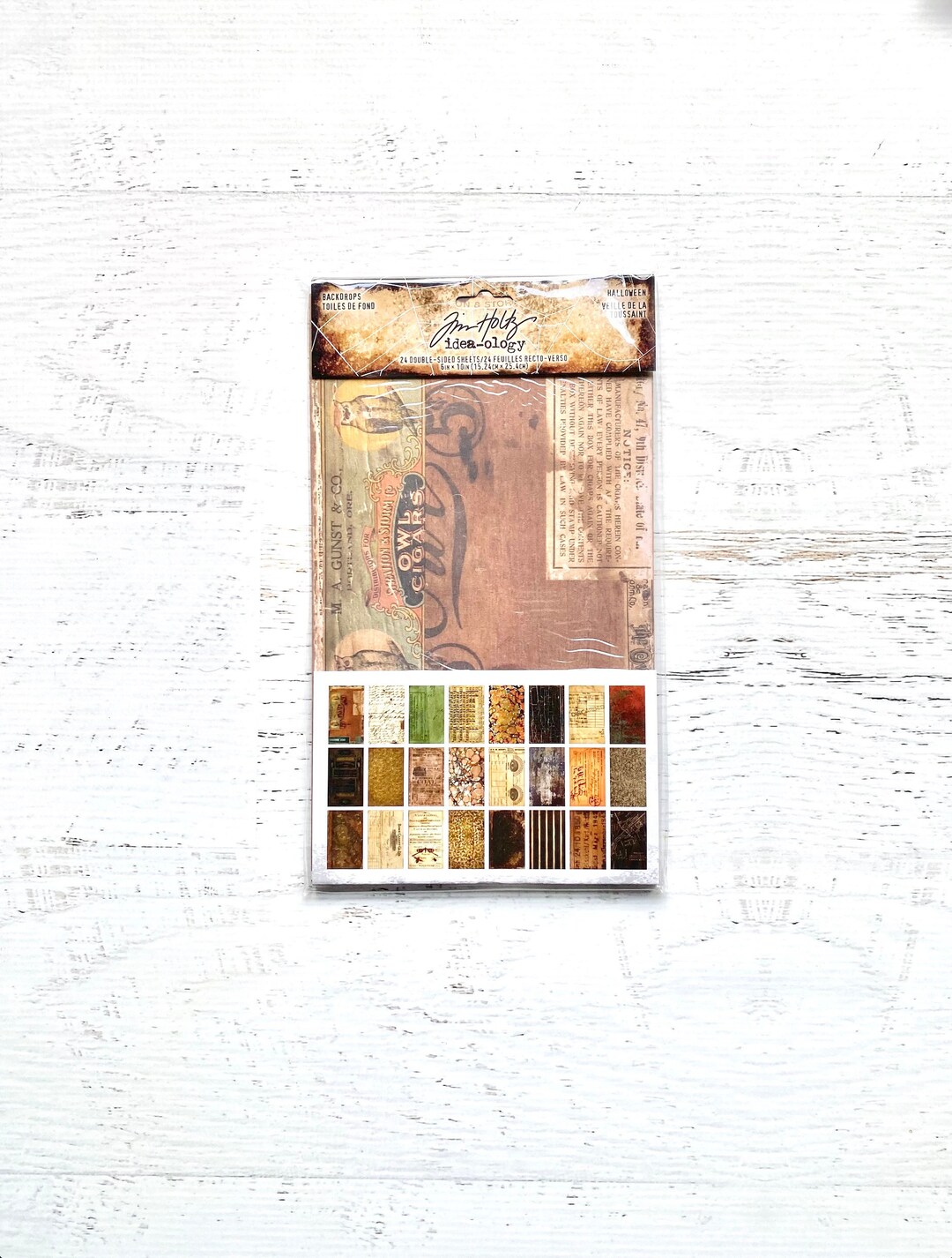 Tim Holtz Idea-ology Backdrops Halloween, 24 Double-sided Designs, 6X10 ...