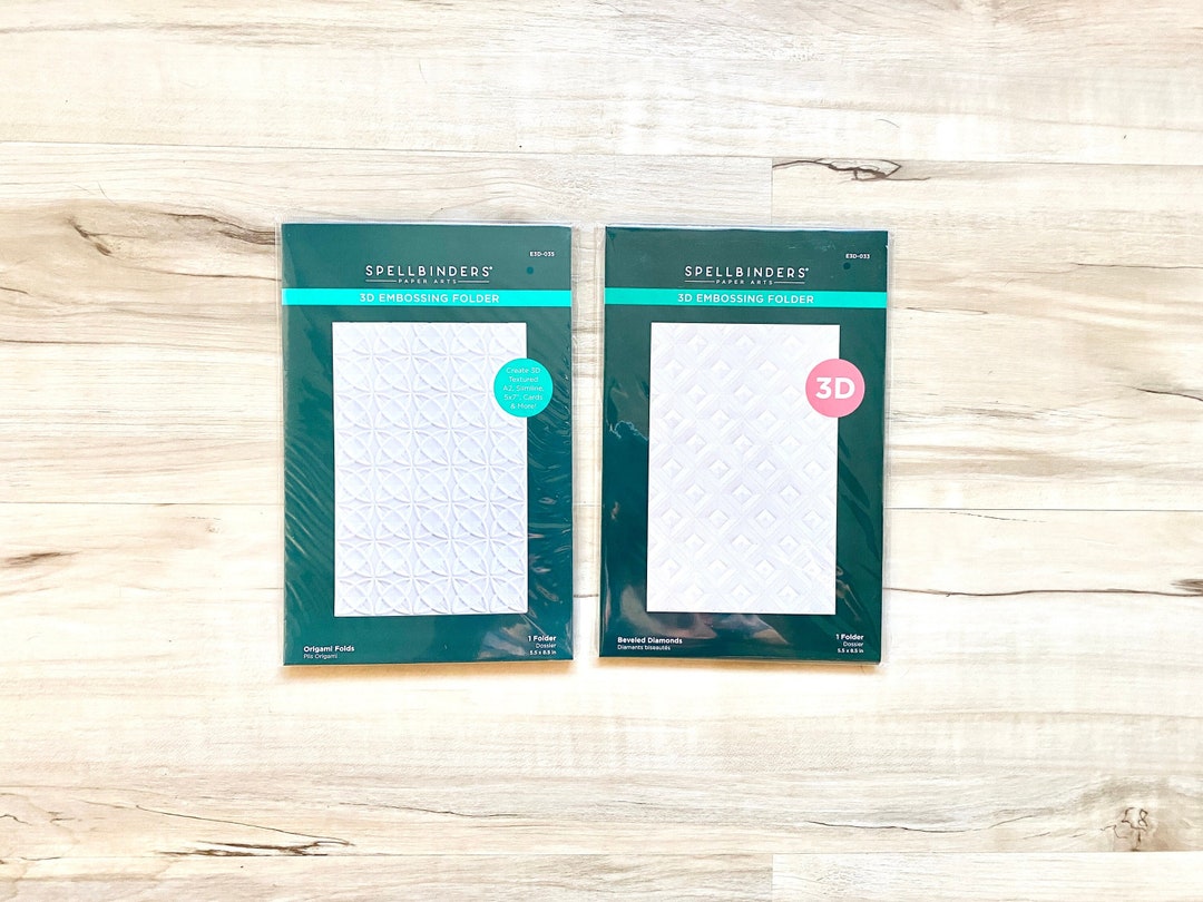 Spellbinders Origami Folds or Beveled Diamonds 3D Embossing Folder ...