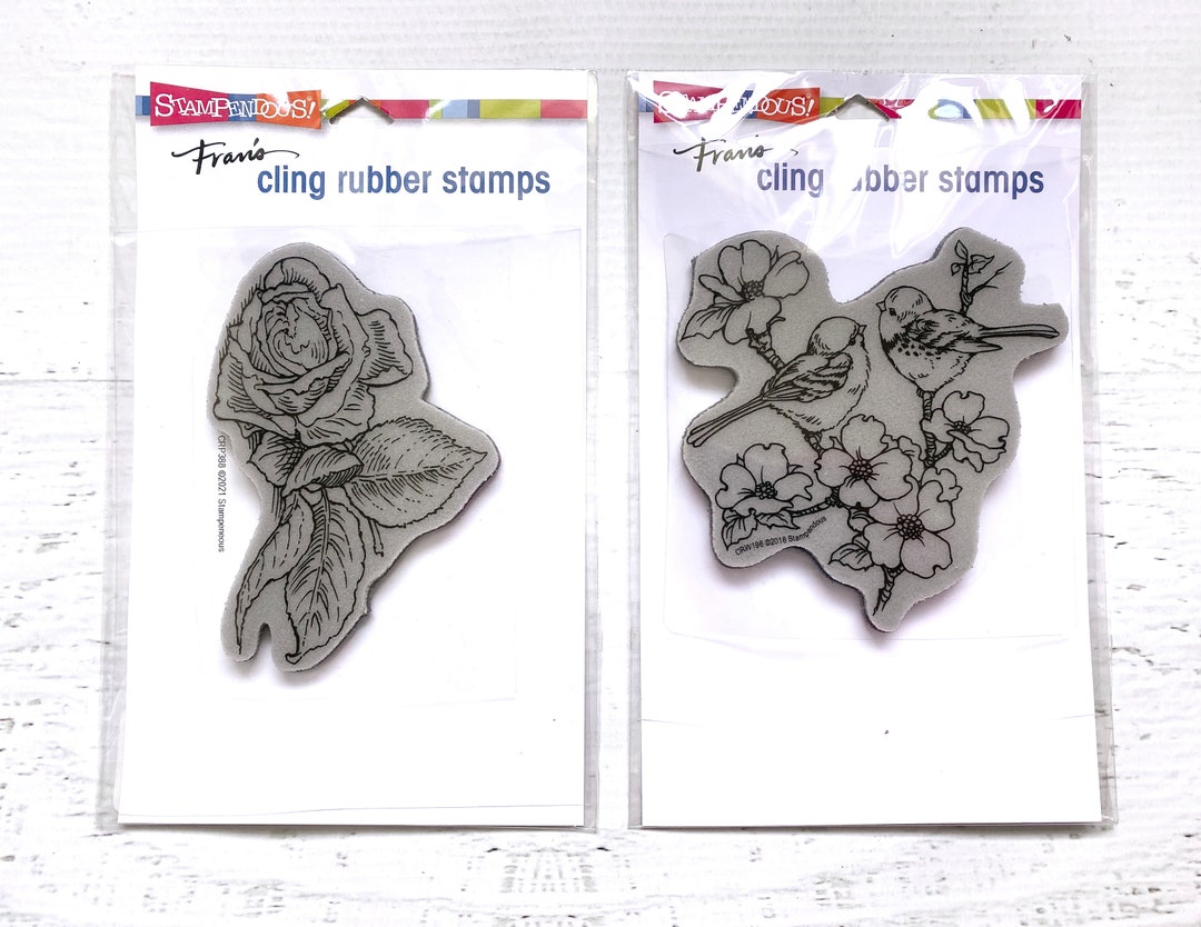 Stampendous Cling Stamp, Rose Clipping (4x2.75") or Dogwood Birds (3 ...