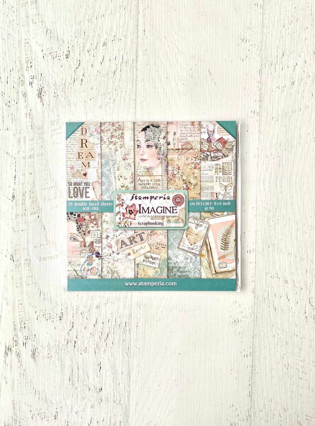 Stamperia Imagine Paper Collection, 8x8", 10 Dbl-sided Sheets/pkg ...