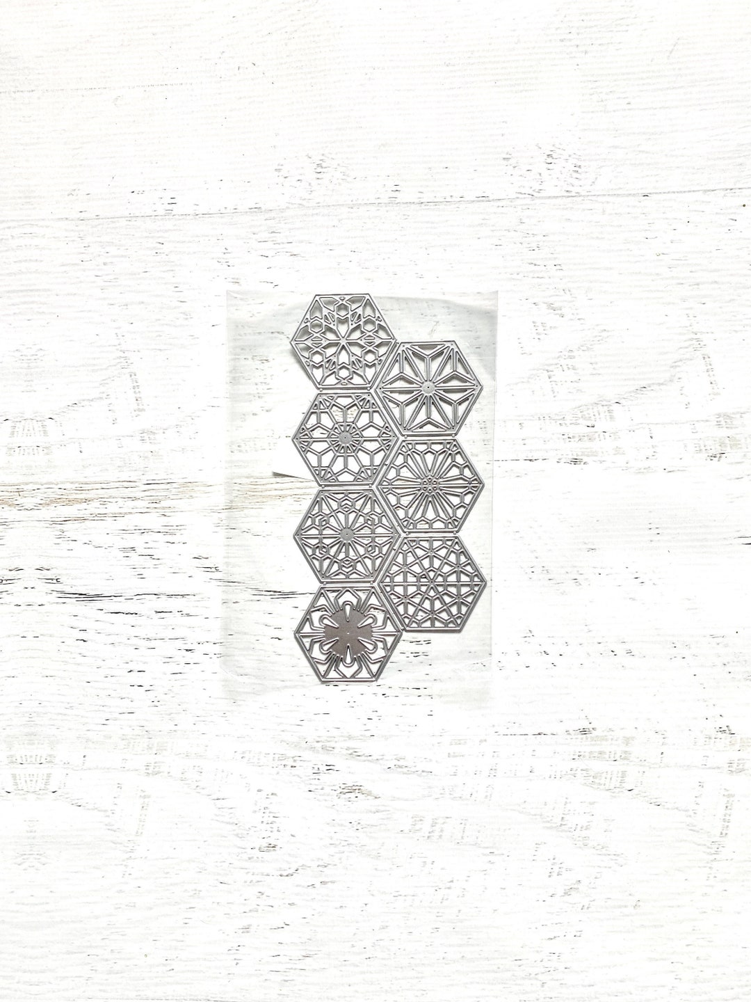 Unbranded Hexagon Flowers Dies, Thin Metal Dies, 7 Pc, 4.29x8.5" (not ...