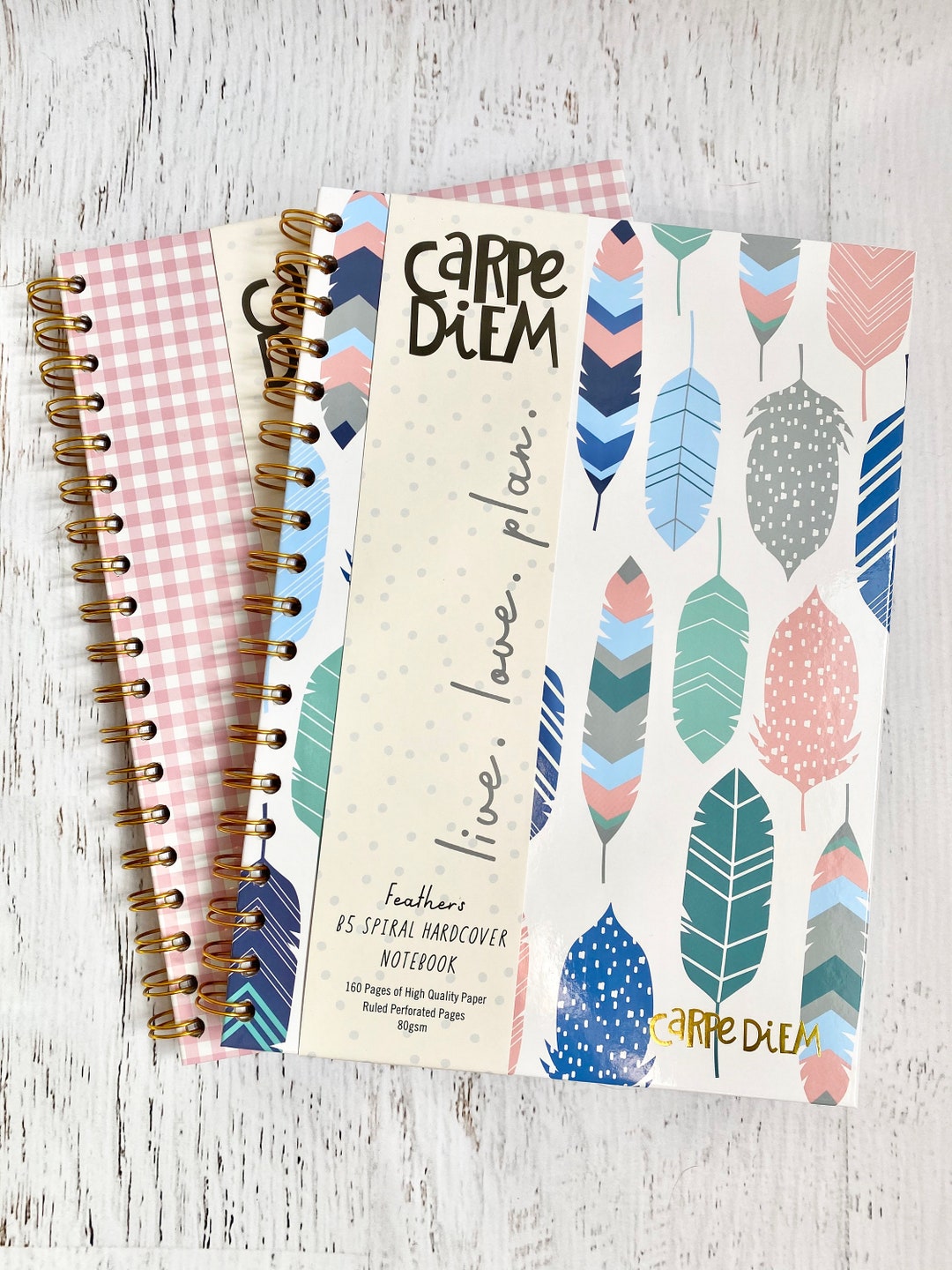 Carpe Diem Spiral Notebooks, Heavy Duty Coated Chipboard Cover, in ...