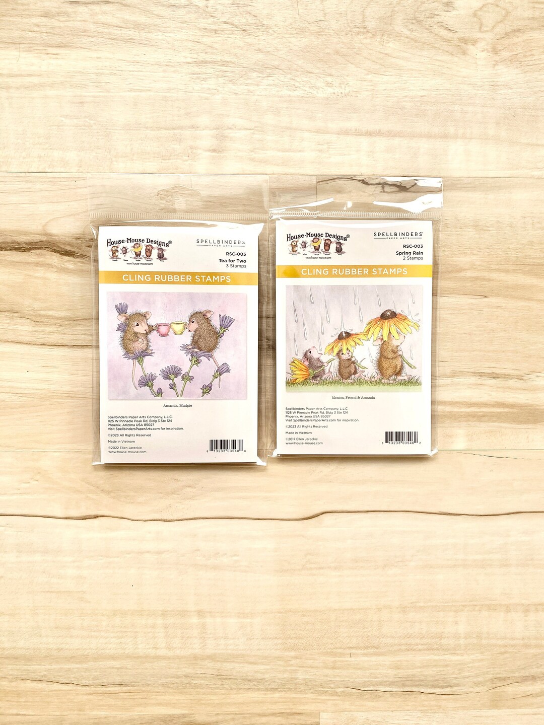 Spellbinders House Mouse Cling Stamps, Spring Rain or Tea for Two, Any ...