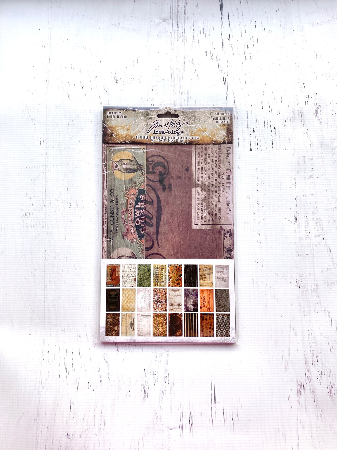 Tim Holtz Idea-ology Backdrops Halloween, 24 Double-sided Designs, 6X10 ...