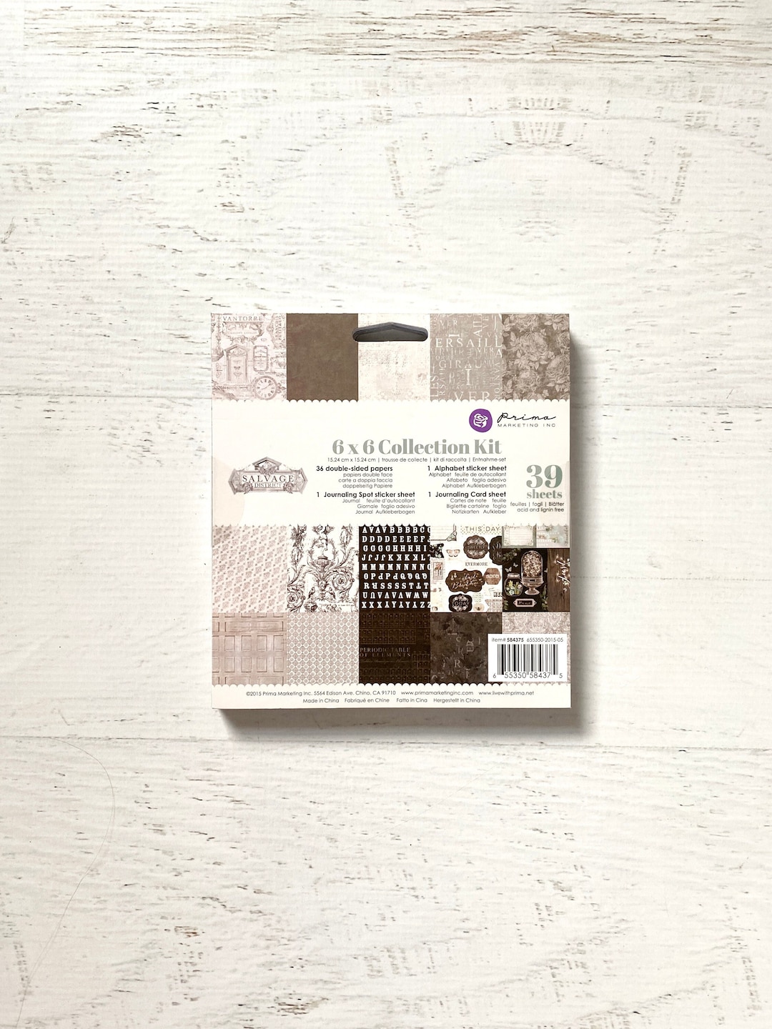 Prima Life Time or Nature Garden Collection 6x6 Paper Pad, 48 Single ...