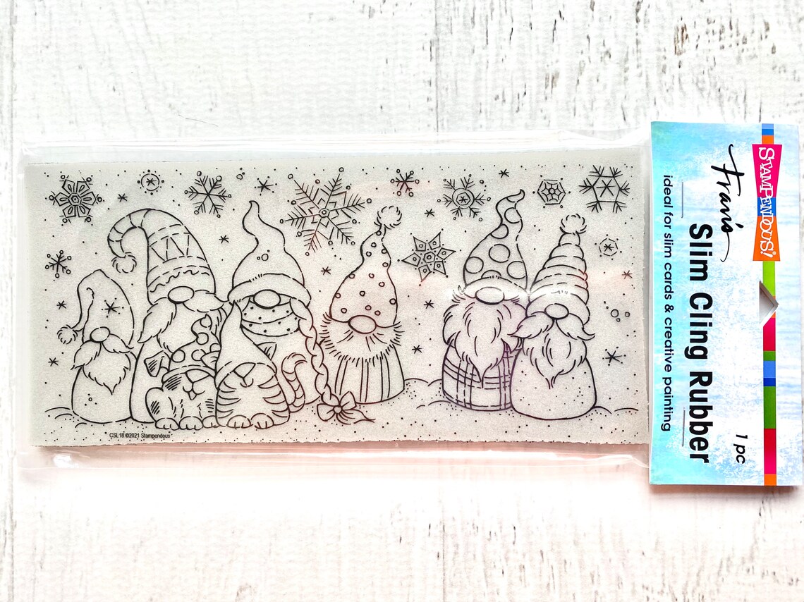Stampendous Slimline Cling Stamps Winter Gnomes Fran - Etsy UK