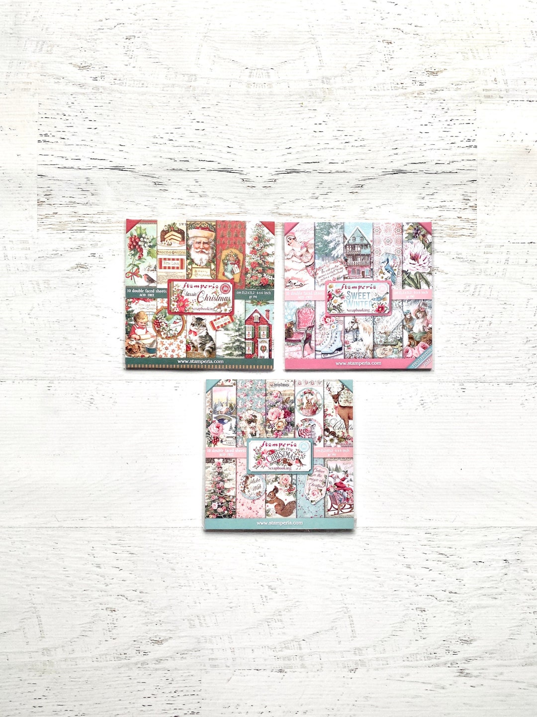 Stamperia Sweet Winter, Pink Christmas, or Classic Christmas Paper ...