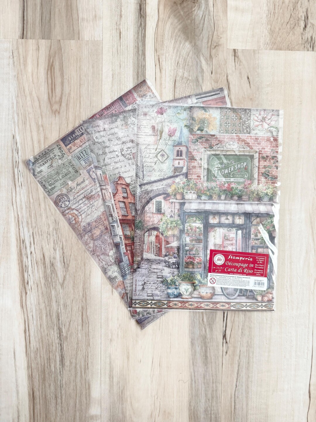 Stamperia Art of Traveling Rice Paper, A4, 3 Sheets/pkg (1 Ea of 3 ...