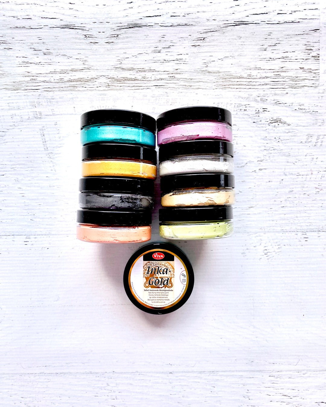 Viva Decor Inka Gold, Art Paint, 2.2 Oz Jars, Decorative Color for ...