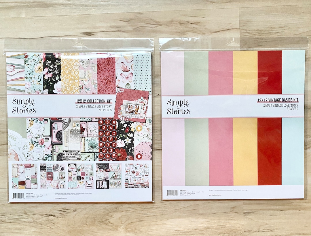 Simple Stories Simple Vintage Love Story Collection or Basics Kit ...