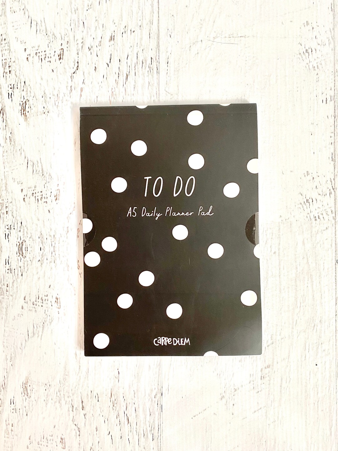 Carpe Diem A5 Daily Planner Pad in Black Spot, 60 Tear-off Designer ...