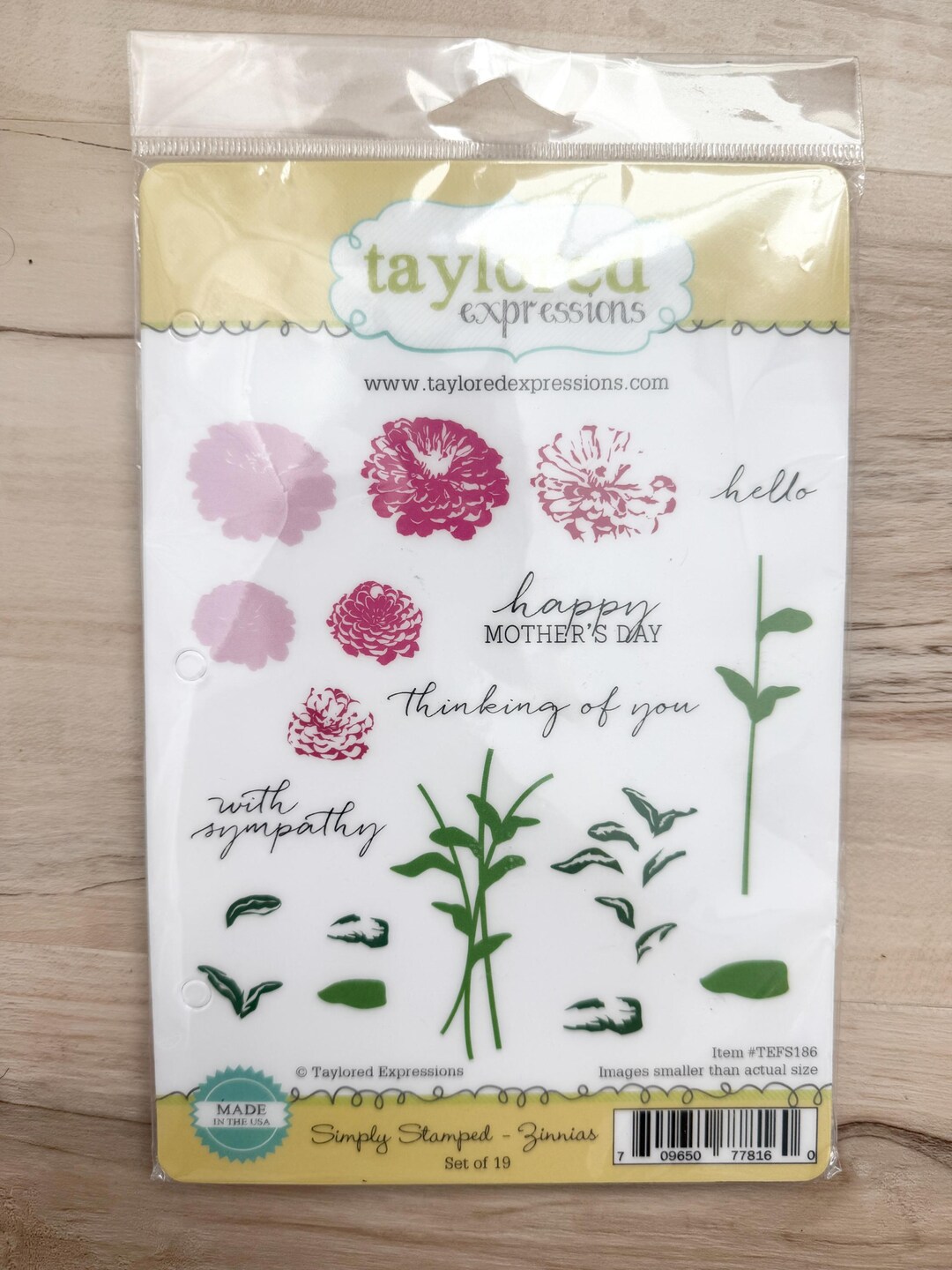 Taylored Expressions Simply Stamped Zinnias Stamp Set, Gently Used, 19 ...