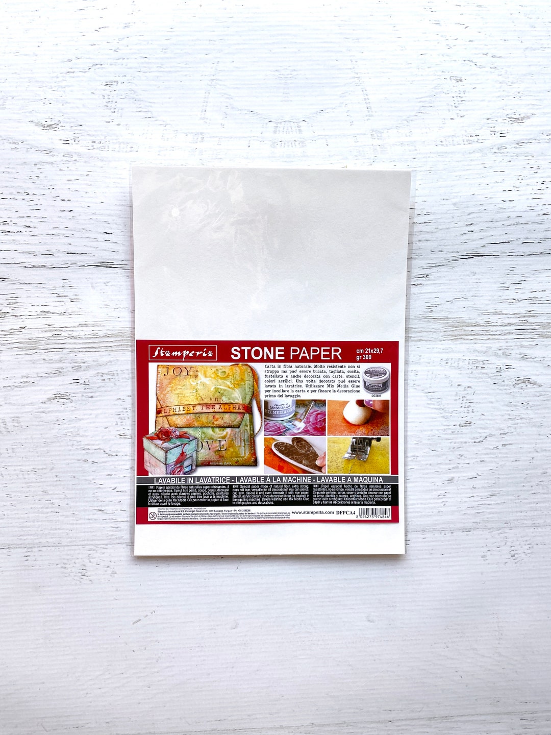 Stamperia Stone Paper, A4, 11.75x8.25", 2 Sheets/pkg, Extra Strong ...