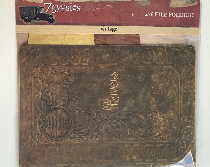 7 Gypsies File Folders, 4X6, for Scrapbooking, Art Journaling, Card ...