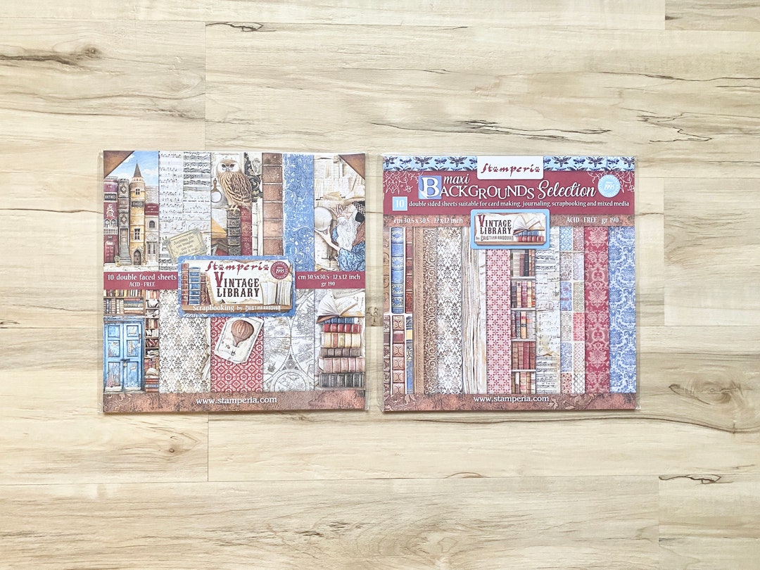 Stamperia Vintage Library Paper Collection or Maxi Backgrounds ...