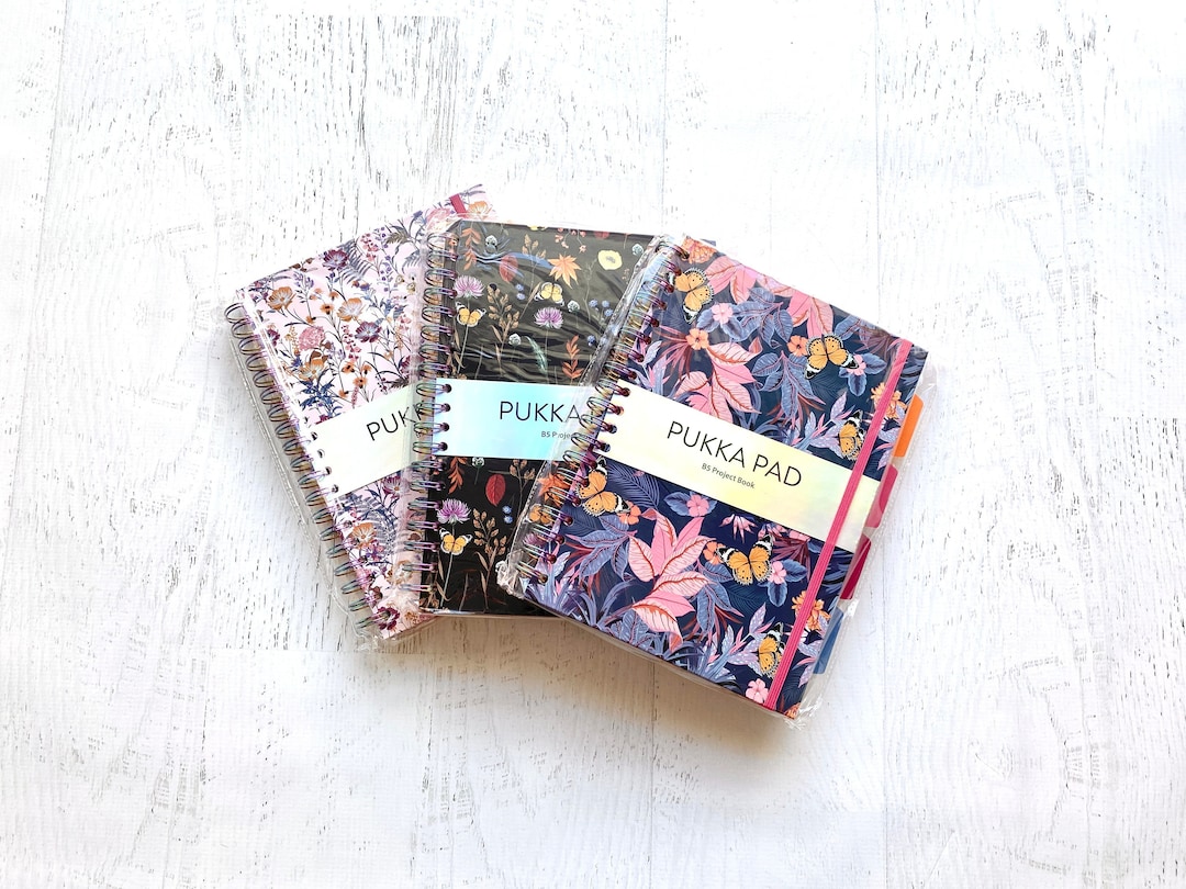 Pukka Pad B5 Bloom Project Book, Notebook W/ 200 Pages, 80 Gsm, 4 Color ...