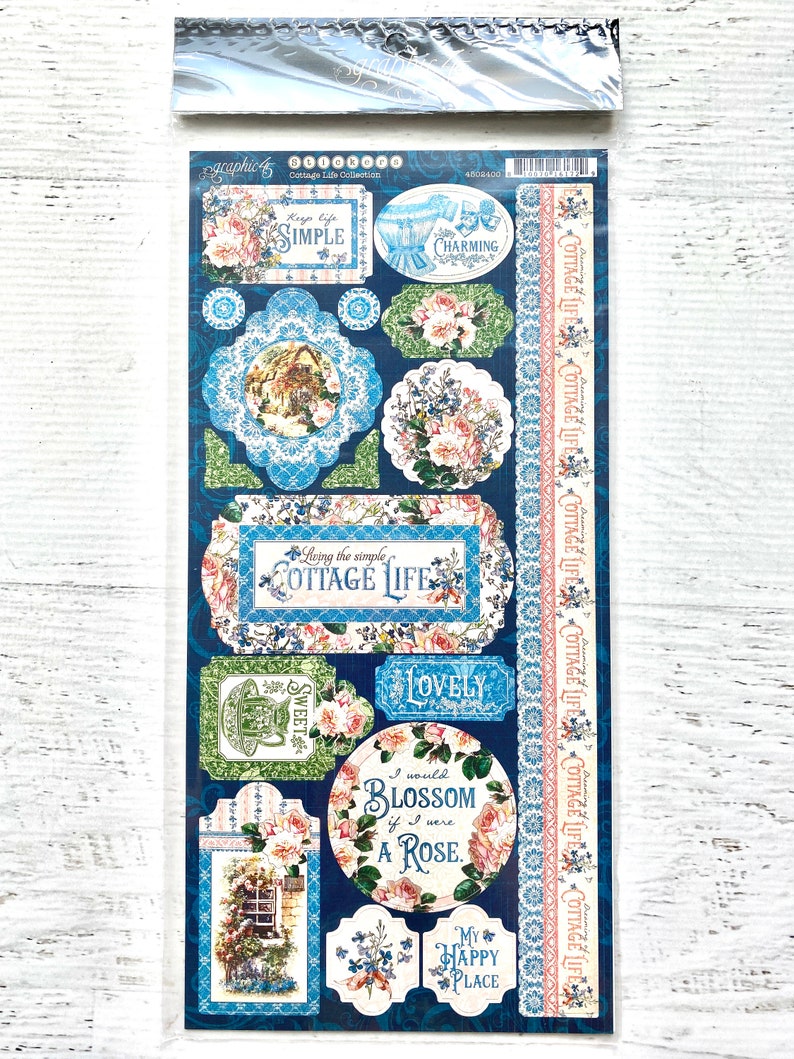 Graphic 45 Cottage Life Stickers or Chipboard Scrapbook - Etsy