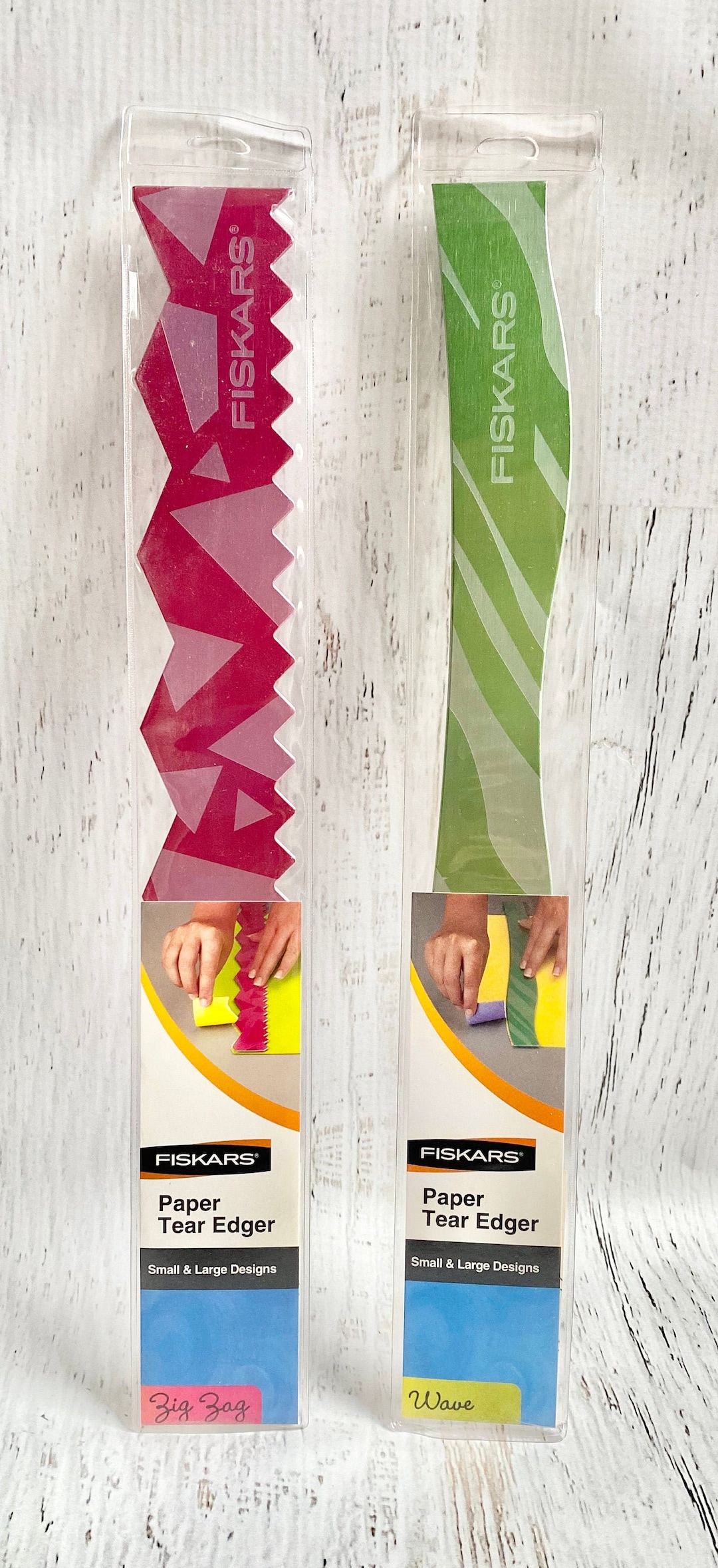 Fiskars Tear Ruler, Zig Zag or Wave 13 5/8 Inch Size, Metal, Tear Paper ...