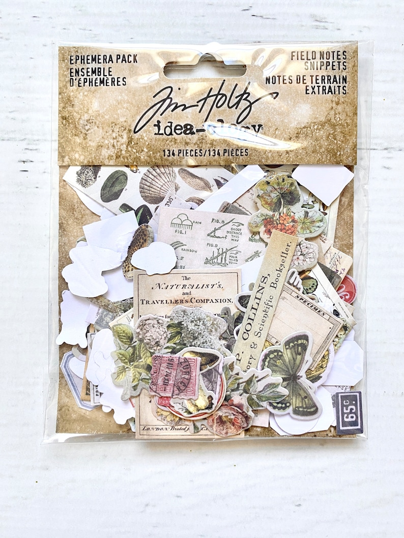 Tim Holtz, Idea-ology, Ephemera Pack Field Notes Snippets, Vintage ...