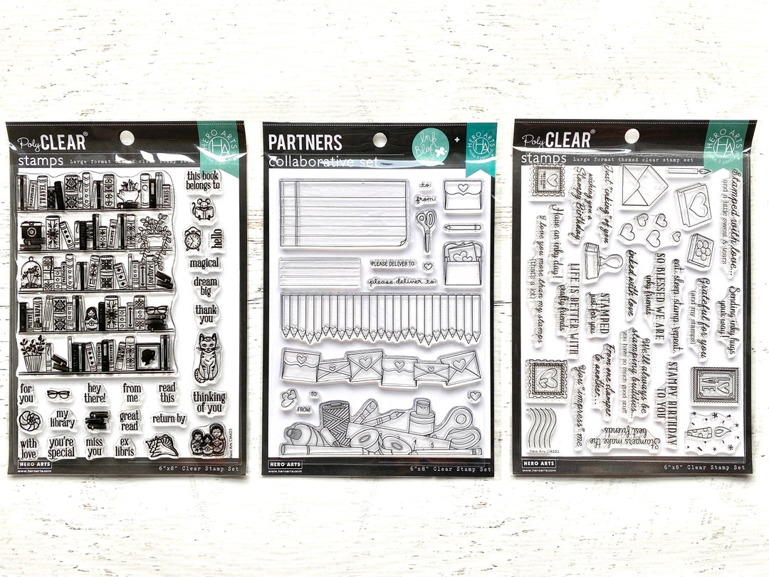 Hero Arts Bookcase Peek-a-boo, Ink Blot Shop Please Deliver or Stamped ...