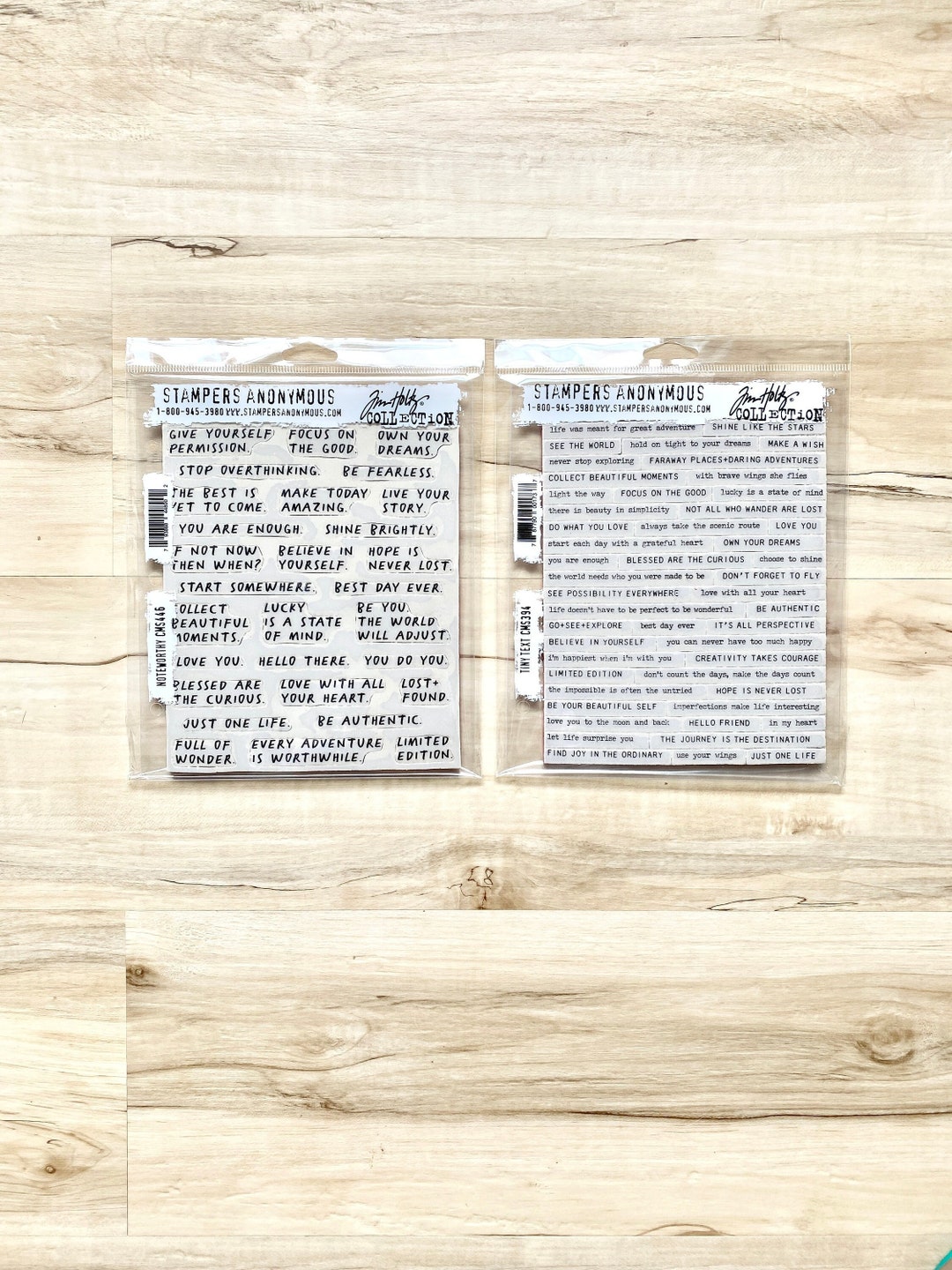 Stamper's Anonymous Tim Holtz Cling Stamp Set, Tiny Text or Noteworthy ...