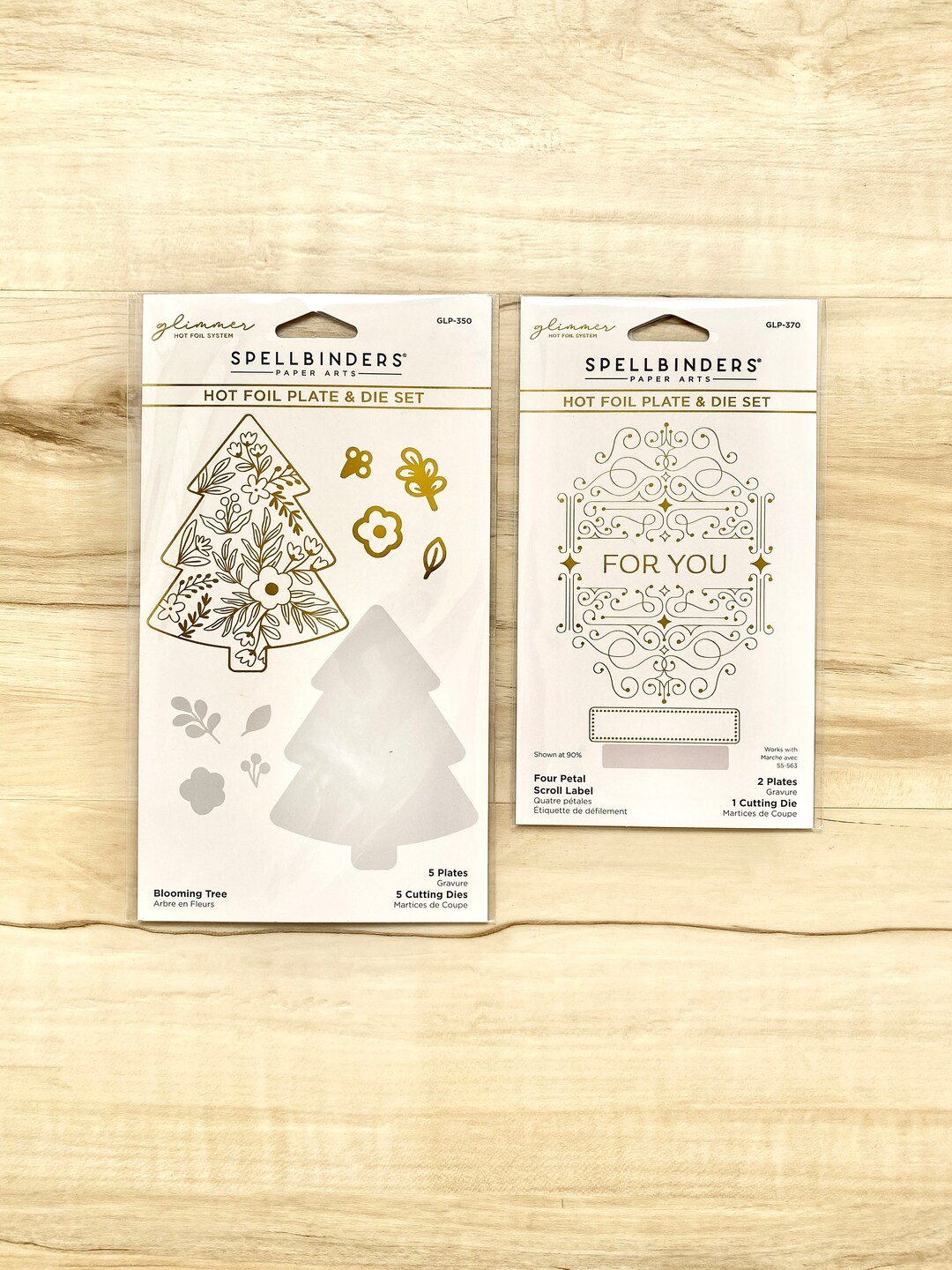 Spellbinders Blooming Tree or Four Petal Scroll Label Hot Foil Plates ...