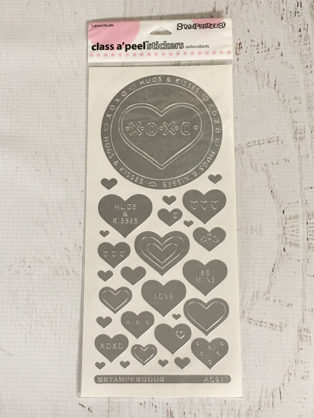 Stampendous Class A’ Peel Stickers, 1 Sheet, 30 Stickers, Hearts, for ...