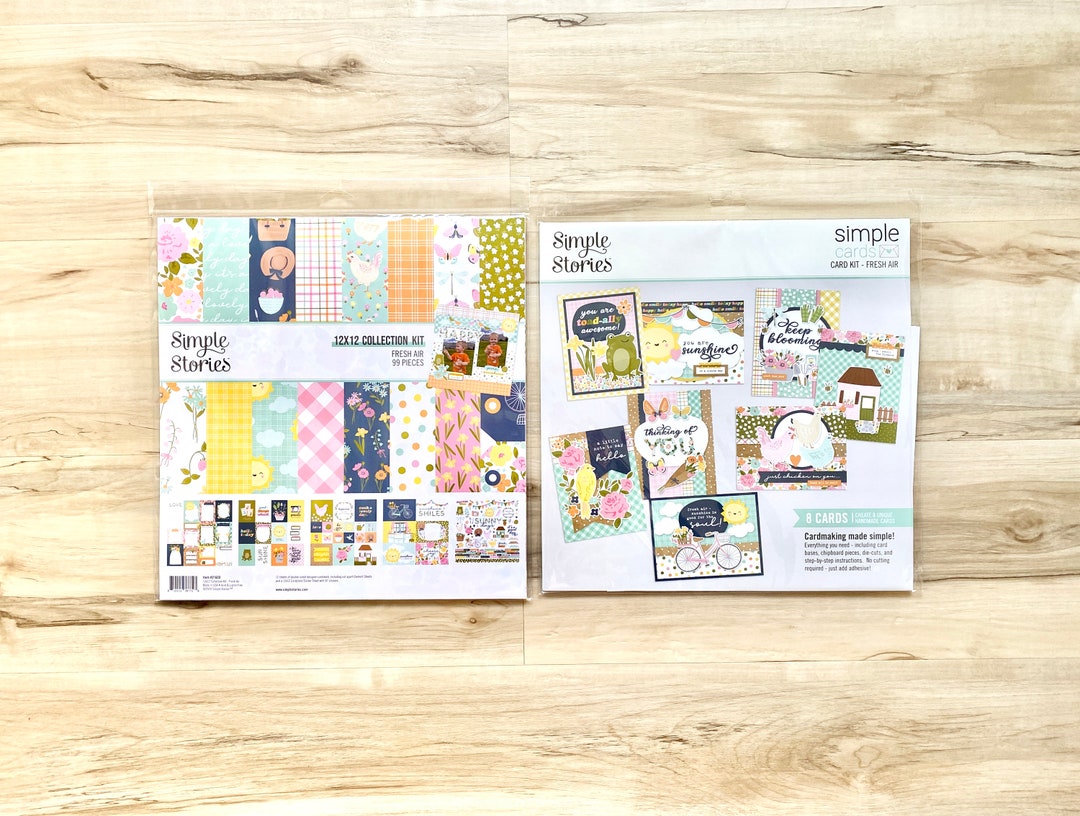 Simple Stories Fresh Air Collection Kit or Card Kit, Scrapbooking, Card ...